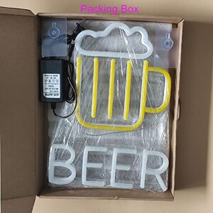 Miller Lite Neon Light Sign Lighted Beer Signs LED Neon Signs Beer Bar Pub Recreation LED Neon Lights Art Wall Decorative Sign 12v power adapter included