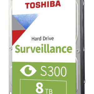 Toshiba S300 8TB Surveillance 3.5” Internal Hard Drive – CMR SATA 6 Gb/s 7200 RPM 256MB Cache - HDWT380UZSVAR