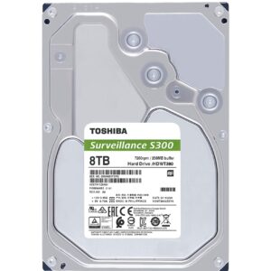 Toshiba S300 8TB Surveillance 3.5” Internal Hard Drive – CMR SATA 6 Gb/s 7200 RPM 256MB Cache - HDWT380UZSVAR