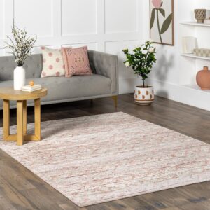 nuloom hattie transitional moroccan area rug, 7x9, pink