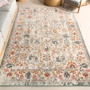 nuloom lenore vintage floral area rug - 5x8 area rug transitional beige/multicolor rugs for living room, bedroom, dining room, hallway, kitchen