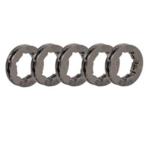 hippotech pack of 5 clutch drum rim sprocket 3/8-7 fits for husqvarna for stihl chainsaw