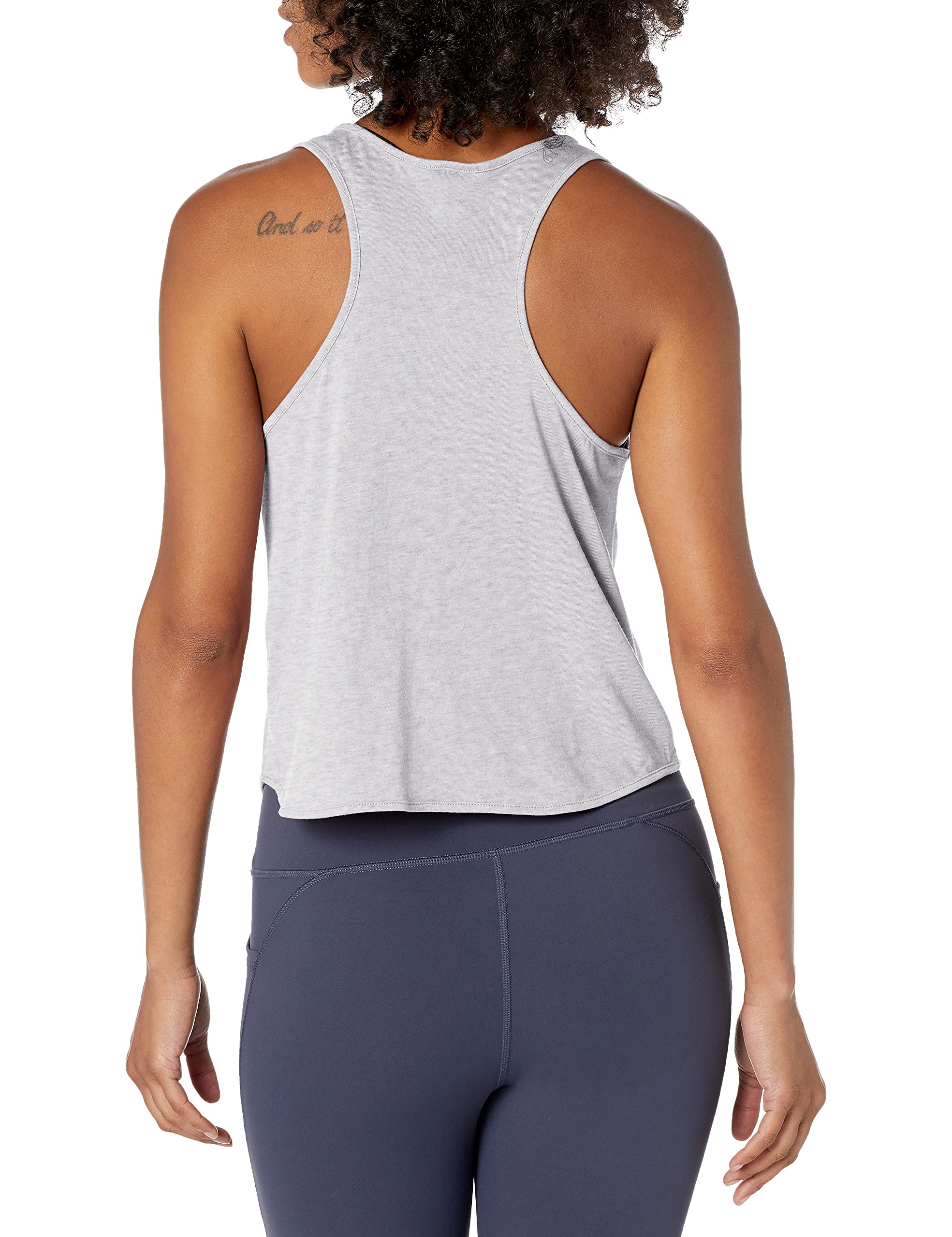 Soffe Womens Dance Crop Tank, ash X-Large