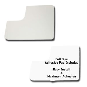 mirror glass + full size adhesive pad for 2011-2013 ford transit connect driver side replacement (2012 11 12 13)