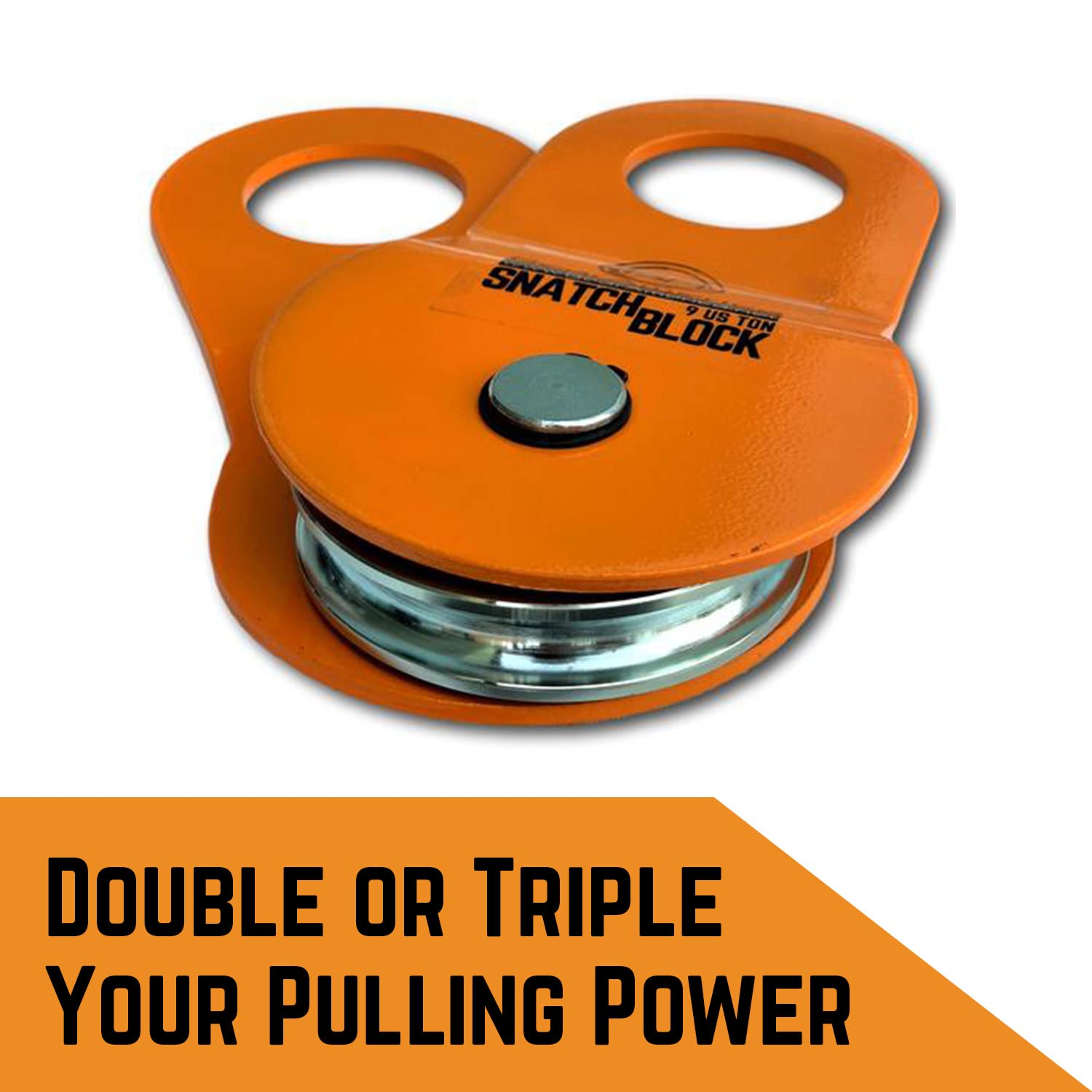 GA GEARAMERICA Snatch Block (9 US Ton) | Double Your Winch Pulling Capacity and Control Direction of The Pull (9 Ton Snatch Block, 2 Pack)