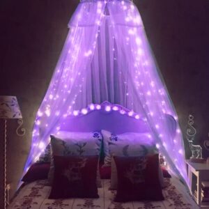 iiEASEST Purple Led Fairy String Lights Halloween Christmas Gift for Mother Grandma 100 LED 33 Feet Wire Micro Mini Twinkle Starry Lights with Remote for Tree Bedroom Party Wedding Decor