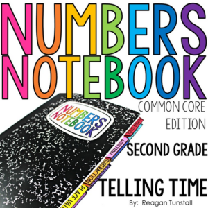 common core numbers notebook interactive journals telling time second grade