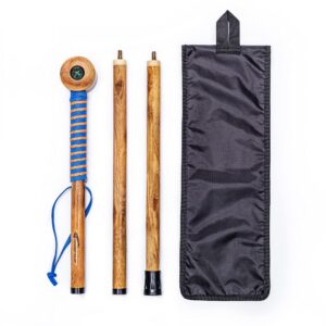 forest pilot 3 pieces detachable hardwood walking stick with a compass and a thermometer (nature color, 48 inches, 1 piece)…