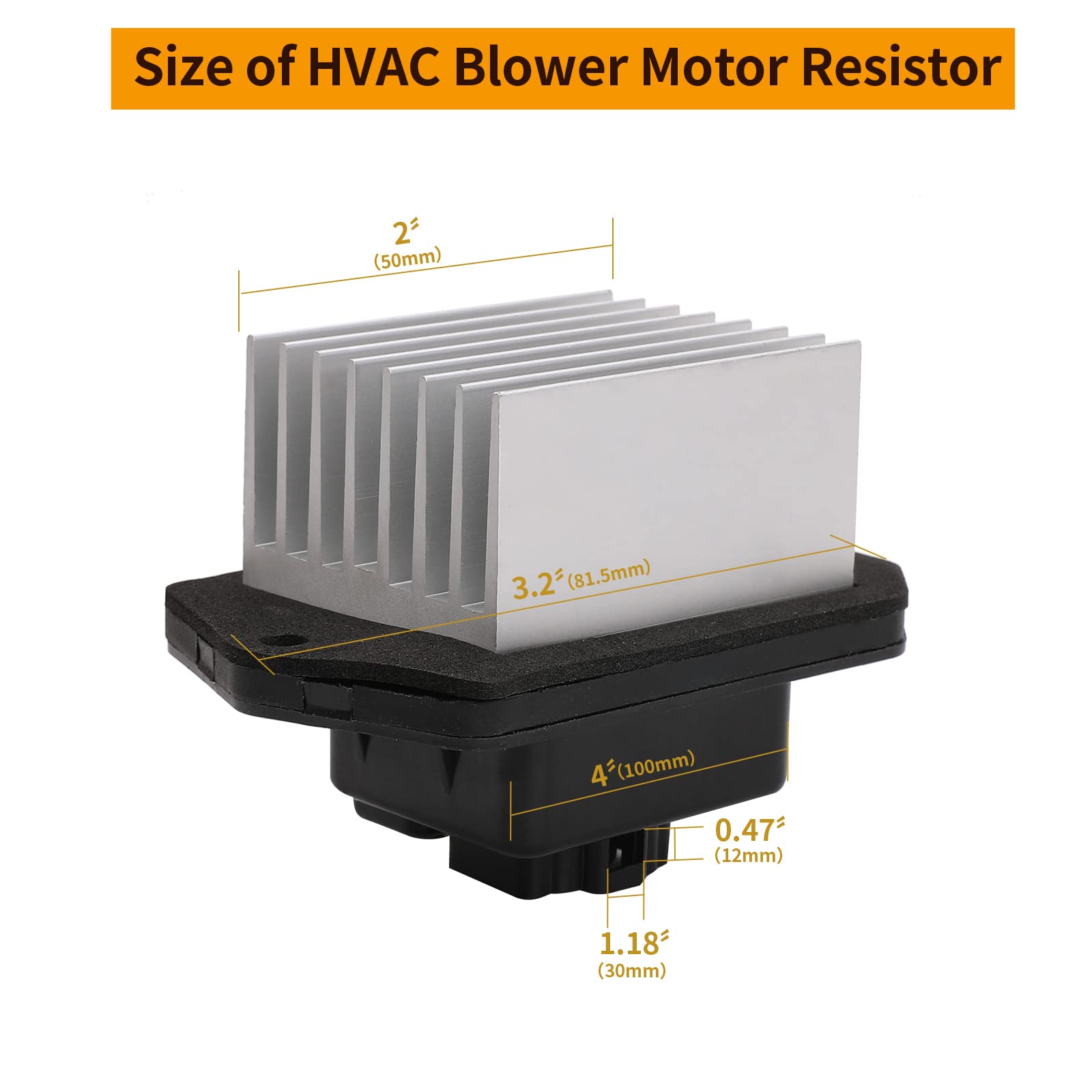 HVAC Blower Motor Resistor AC Blower Control Module - Compatible with Honda Accord, Civic, CR-V, ELEMENT, Odyssey, Pilot, Acura RDX, TSX - Replaces# 79330-S5A-942, 79330-SNA-A01, 79330-SDA-A01