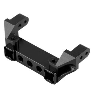 Dilwe Front Bumper Mount, Front Bumper Servo Bracket Relocation Bumper Mount Stand for Traxxas TRX-4 RC Crawler Car RC Accessoires(Black)