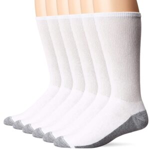 hanes men's big & tall comfortblend max cushion crew socks (shoe size: 12-14)