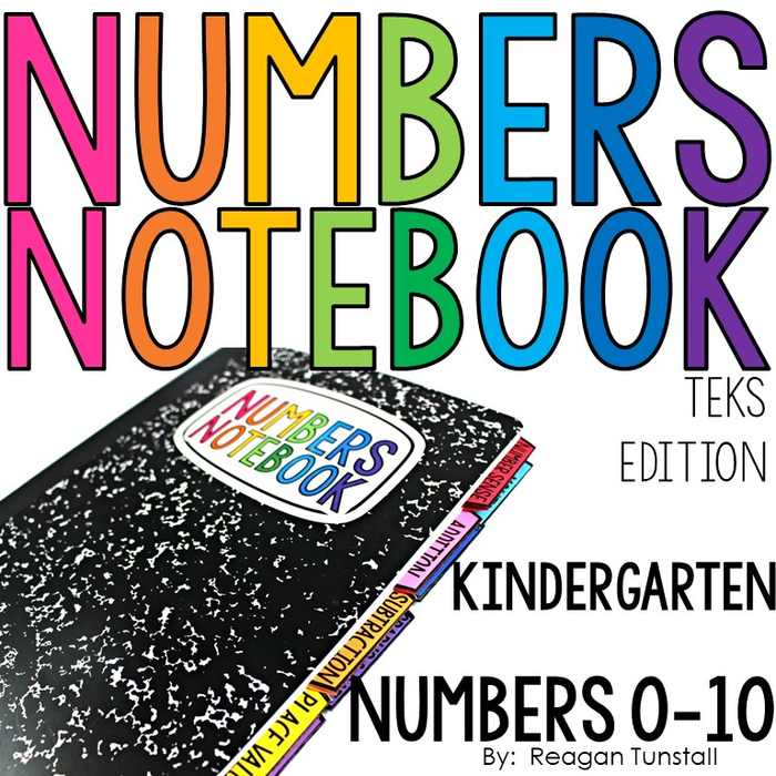 TEKS Numbers Notebook Interactive Journals Numbers 0 to 10 Kindergarten