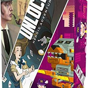 UNLOCK! Heroic Adventures Card Game | Escape Room Games for Adults and Kids | Mystery Games for Family Game Night | Ages 10 and up | 1-6 Players | Average Playtime 1 Hour | Made by Space Cowboys