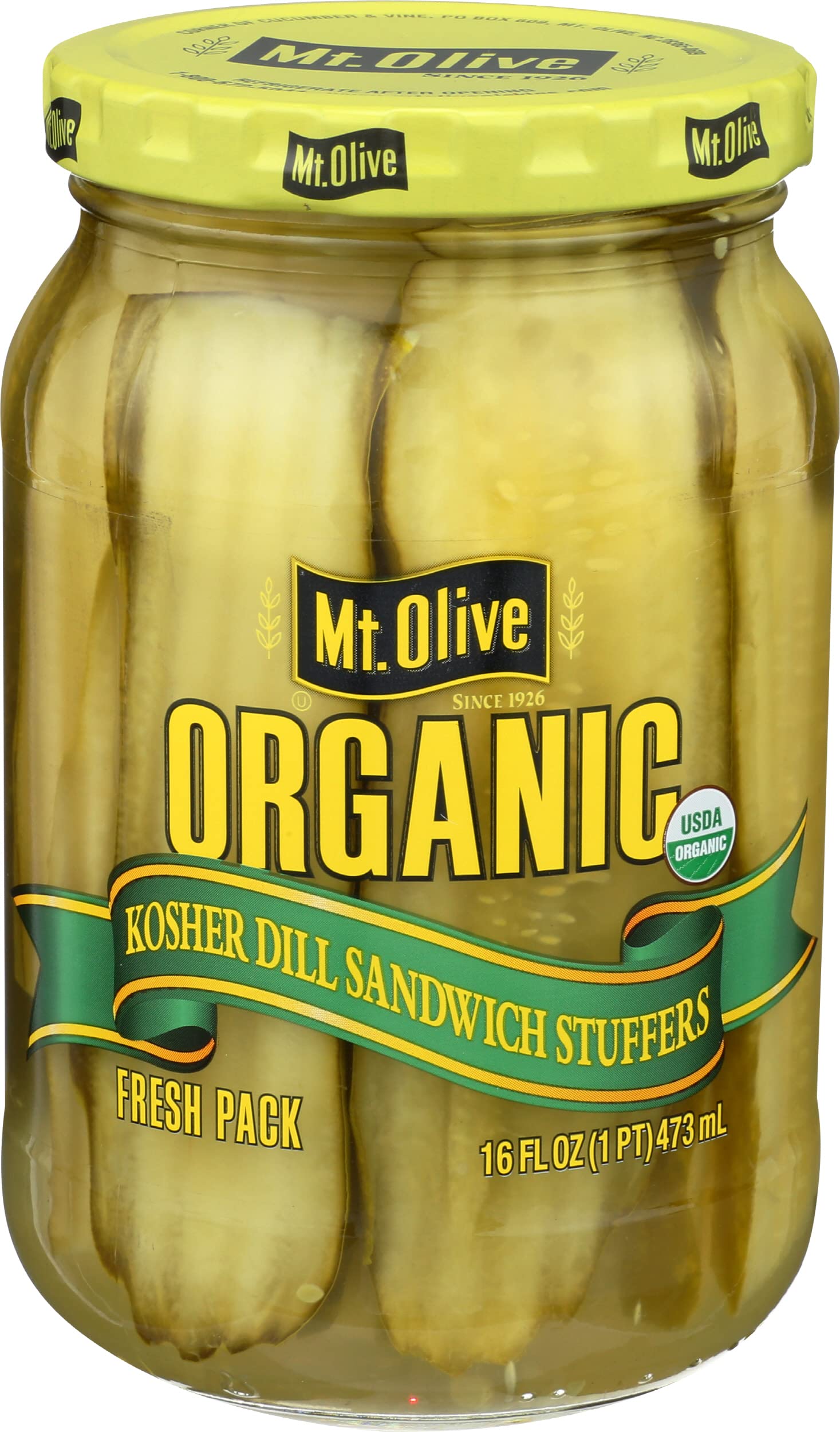 MOUNT OLIVE Organic Dill Sandwich Stuffers, 16 FZ