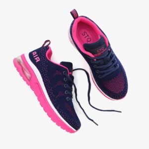 STQ Womens Running Tennis Shoes Orthopedic Sneakers Slip Resistant Gym Shoes Air Cushion Sneakers Navy Rose 7