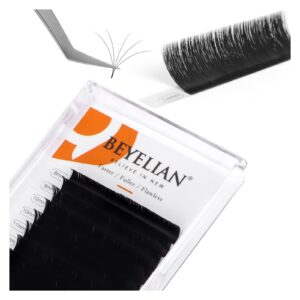 beyelian volume lash extensions, easy fan eyelash extensions, 0.03 d curl 8-15mm mixd, self fanning individual lashes, semi-permanent long lasting blooming lashes for professional salon use