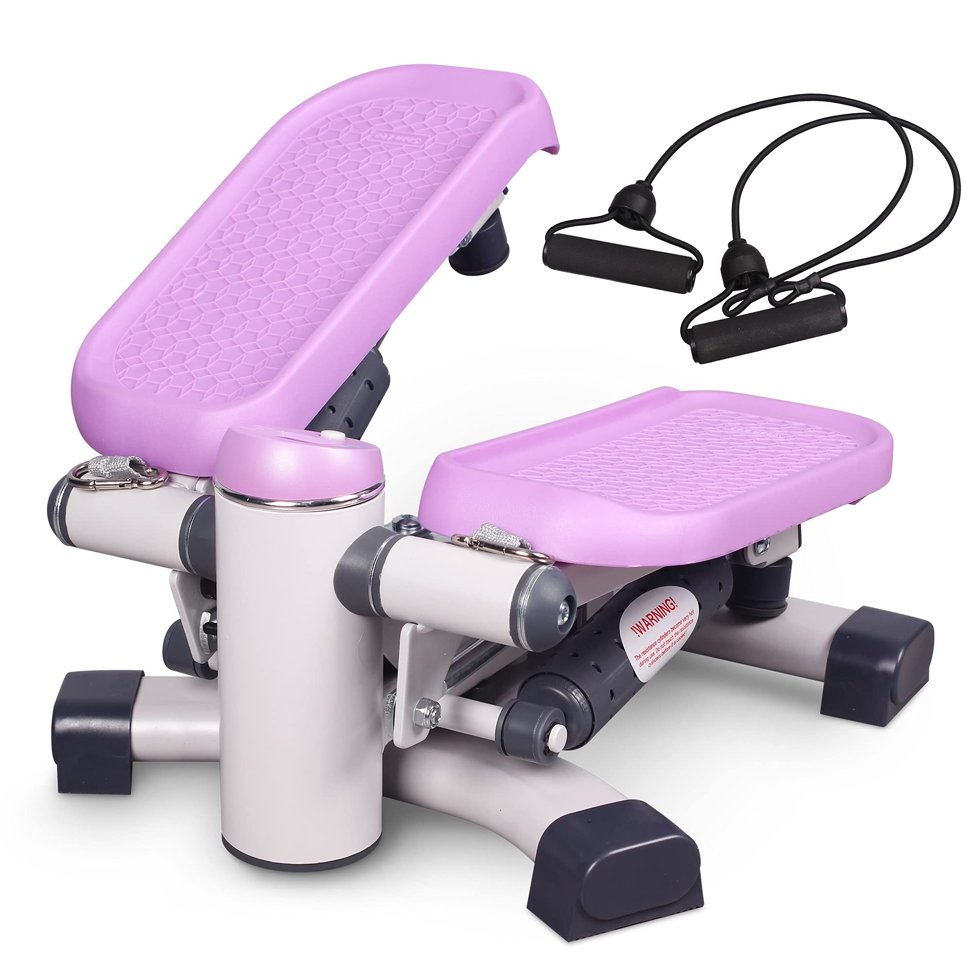 leikefitness Premium Portable Climber Stair Stepper & Waist Fitness Twister Step Machine with LCD Monitor ST6600-1(Pink)