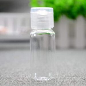 DNHCLL 12 PCS 15ml/0.5oz Travel Size Empty Plastic Sample Bottle Container With Flip Cap Travel Vial Jar Pot For Emollient Water Sample Shower Gel Makeup Lotion Emulsion