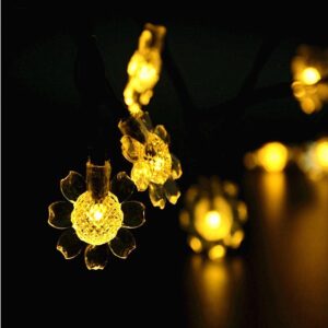 AMZSTAR Solar Sunflower String Lights, 21ft 50 Sunflower LED Christmas Light Waterproof Solar Fairy String Lights for Outdoor, Gardens, Homes, Wedding, Christmas Decoration (Warm White)