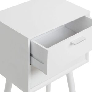 Silverwood Side Table, 11. 8 L x 15. 75 W x 25 H, White