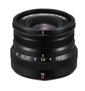 fujinon xf16mm f2.8 r weather resistant lens, black