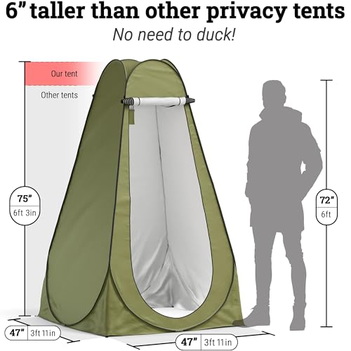 ABCO Pop Up Privacy Tent Instant Portable Outdoor Shower Tent, Camp Toilet, Changing Room, Rain Shelter with Window for Beach Easy Set Up, Foldable with Carry Bag, Lightweight and Sturdy - Pop Up Pod