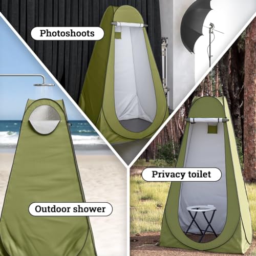 ABCO Pop Up Privacy Tent Instant Portable Outdoor Shower Tent, Camp Toilet, Changing Room, Rain Shelter with Window for Beach Easy Set Up, Foldable with Carry Bag, Lightweight and Sturdy - Pop Up Pod