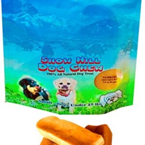 Snow Hill Natural Himalayan Yak Milk Cheese Dog Chews Small 3 Pcs Pack Long Lasting, Odor Stain Gluten GMO Free Protein Rich Yaky Treats Improved Oral Health - Yaky Cheese Treats of Himalayas, Nepal