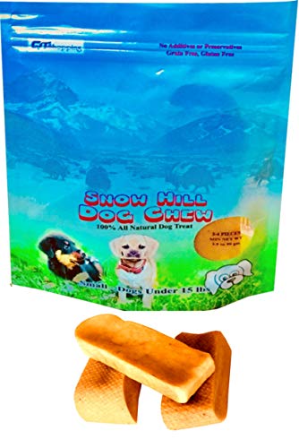 Snow Hill Natural Himalayan Yak Milk Cheese Dog Chews Small 3 Pcs Pack Long Lasting, Odor Stain Gluten GMO Free Protein Rich Yaky Treats Improved Oral Health - Yaky Cheese Treats of Himalayas, Nepal