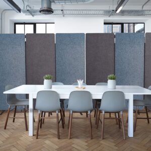 Stand Steady ZipPanels Office Partition | Room Dividers | Three Zip Together Panels Provide Privacy and Reduce Ambient Noise in Workspace, Classroom and Healthcare (Dark Gray)