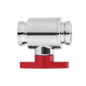 Bewinner Water Cooling Valve G1/4 Internal Threads Valves Water Ball Valve with Handle Design for Computer Water Cooling System (Red Handle)