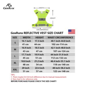 GoxRunx 2 Pack Reflective Vest Running Gear, Ultralight & Comfy Cycling Reflective Vests with Large Pocket & Adjustable Waist for Women Men, Night Runner Safety Vest + Hi Vis Armbands & Bag(Medium)