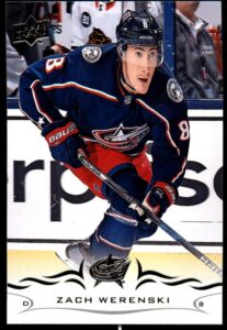 2018-19 upper deck hockey series two #304 zach werenski columbus blue jackets official ud nhl trading card