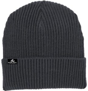 joe's usa koloa surf heavyweight watch hat knit ribbed beanie cap graphite