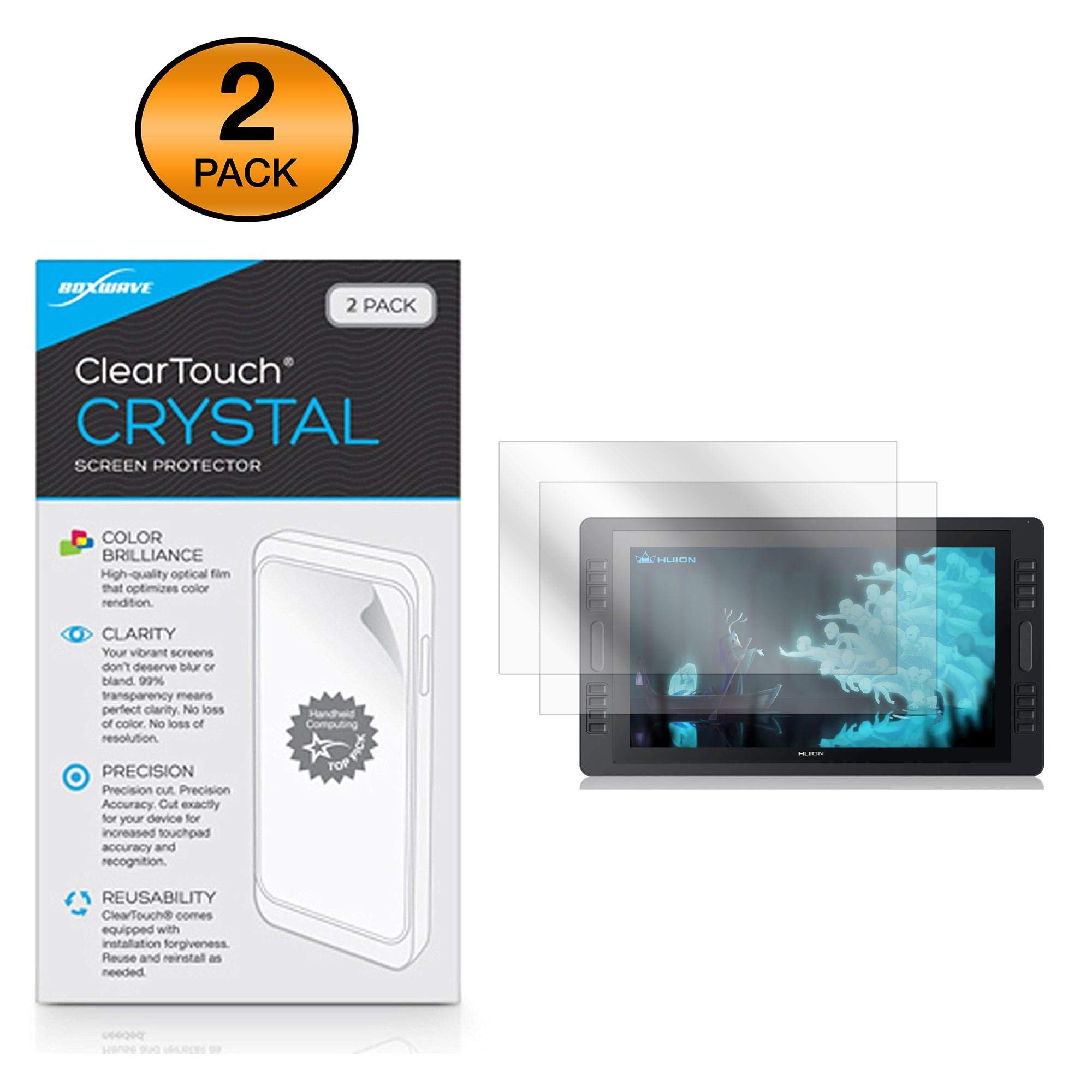 BoxWave Screen Protector Compatible With Huion KAMVAS Pro 20 GT-192 - ClearTouch Anti-Glare (2-Pack), Anti-Fingerprint Matte Film Skin for Huion KAMVAS Pro 20 GT-192