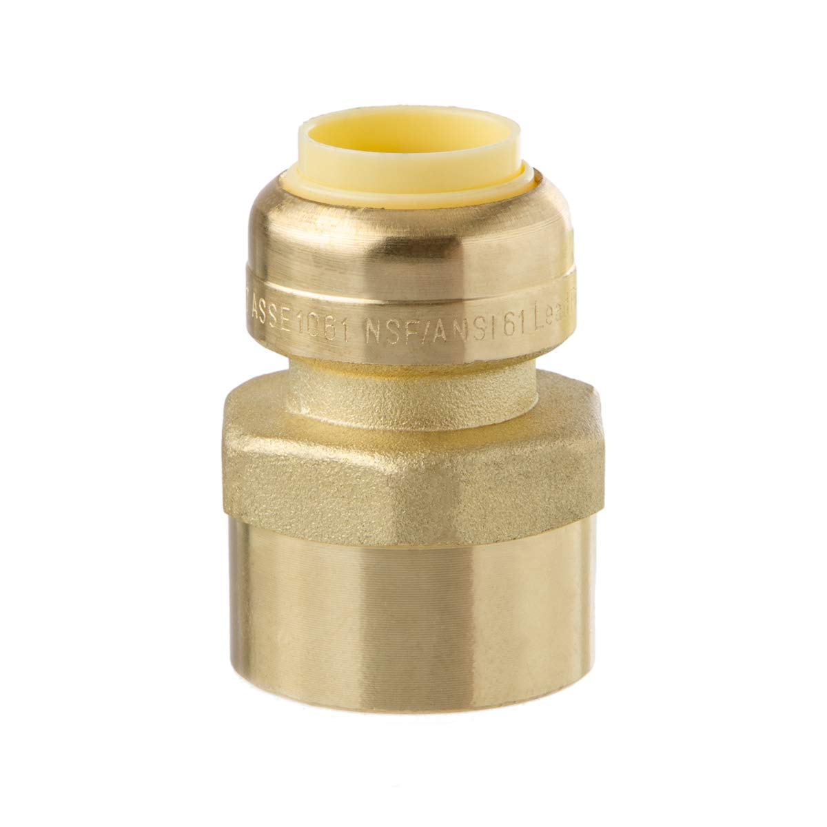 LittleWell ACPF8FPT12 Brass 1/2'' Push-Fit X 3/4'' NPT Female Pipe Thread Coupling