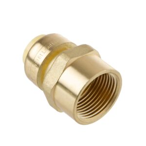 LittleWell ACPF8FPT12 Brass 1/2'' Push-Fit X 3/4'' NPT Female Pipe Thread Coupling