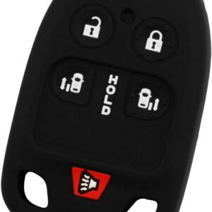 KeyGuardz Keyless Remote Car Key Fob Outer Shell Cover Soft Rubber Case for Honda Odyssey 2011-2014 N5F-A04TAA