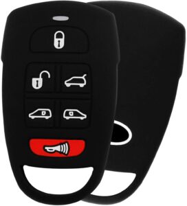 keyguardz keyless entry remote car key fob outer shell cover soft rubber case for hyundai entourage kia sedona mini van