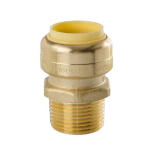 littlewell acpf12mpt12 brass 3/4'' push-fit x male pipe thread coupling