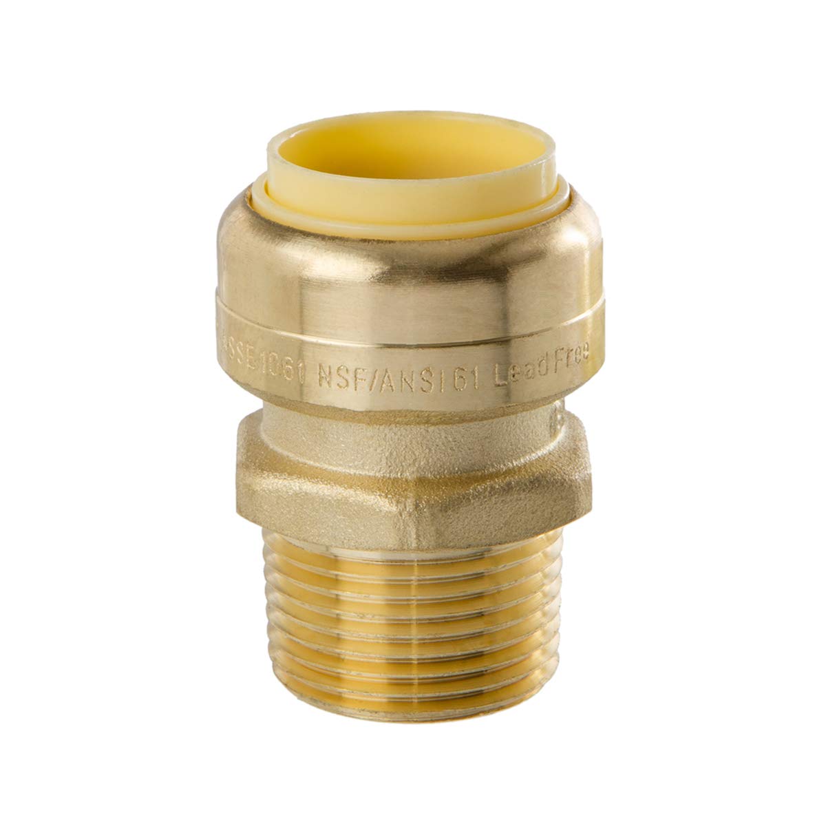 LittleWell ACPF12MPT12 Brass 3/4'' Push-Fit X Male Pipe Thread Coupling