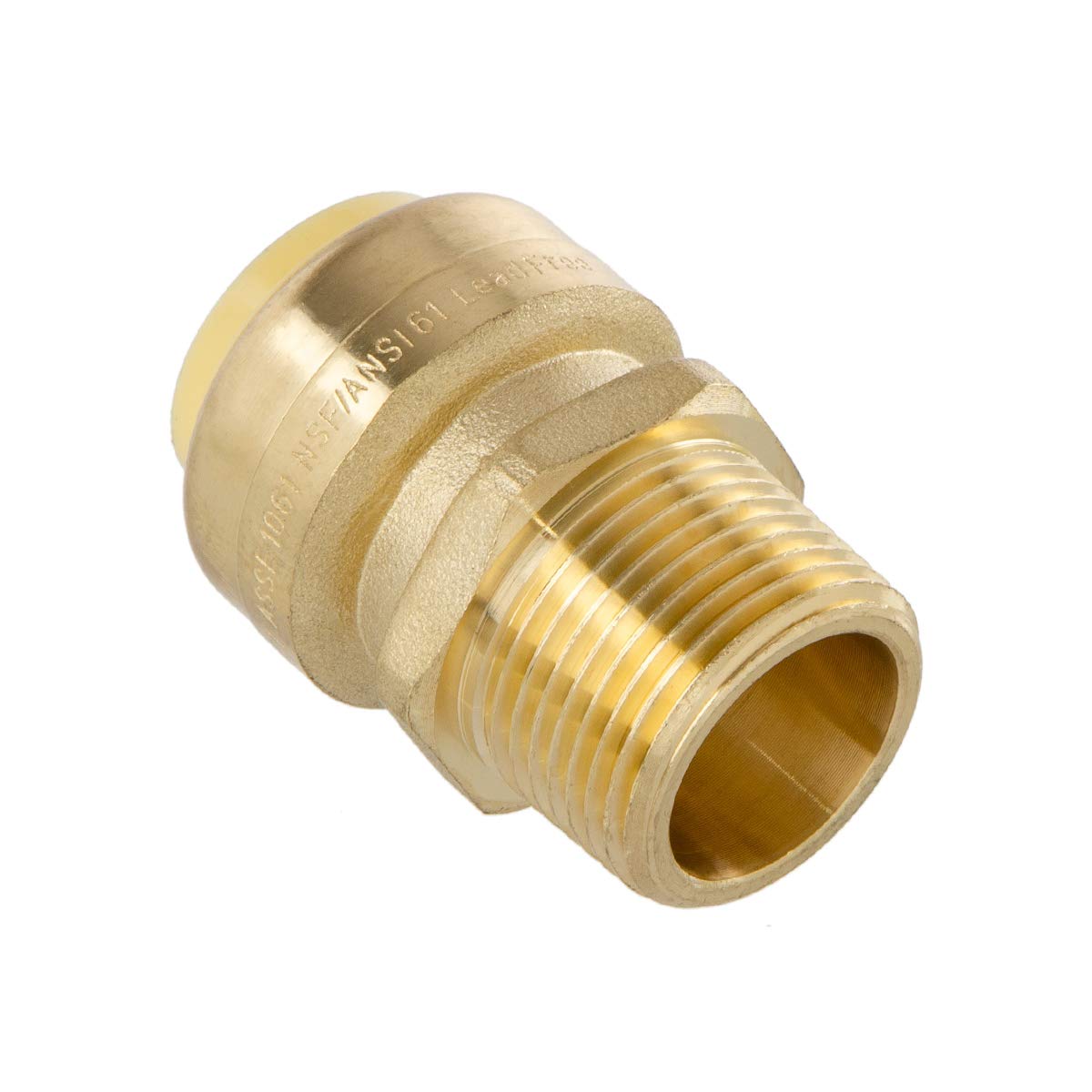 LittleWell ACPF12MPT12 Brass 3/4'' Push-Fit X Male Pipe Thread Coupling