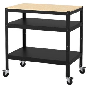 ikea bror utility cart, black, pine plywood