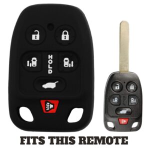 KeyGuardz Keyless Remote Car Key Fob Outer Shell Cover Soft Rubber Case for Honda Odyssey 11 12 13 14 N5F-A04TAA