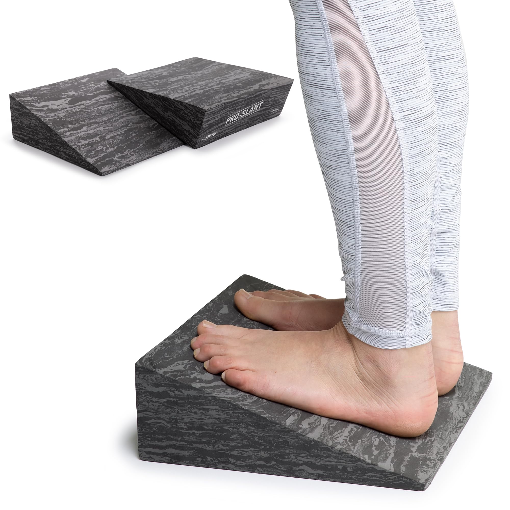 OPTP PRO-Slant – Professional Foam Incline Squat Wedge Pair and Slant Board for Squats- Workout Squat Wedges for Rehabilitation and Stretching of The Calf, Ankle and Foot