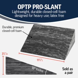 OPTP PRO-Slant – Professional Foam Incline Squat Wedge Pair and Slant Board for Squats- Workout Squat Wedges for Rehabilitation and Stretching of The Calf, Ankle and Foot