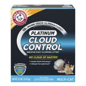 arm & hammer cloud control platinum clumping cat litter 37lb