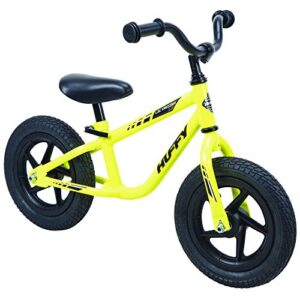 huffy lil cruizer balance bike, 12” wheels, neon yellow