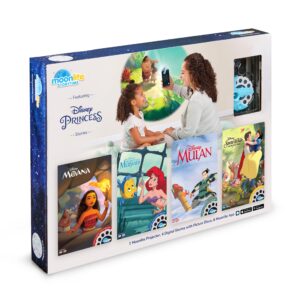 moonlite mini projector with 4 disney princess stories - a new way to read stories together - 4 digital stories with light projector - disney princess toys and gifts for kids ages 1 and up