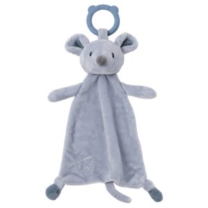 gund baby baby toothpick spencer mouse teether lovey plush security blanket, blue